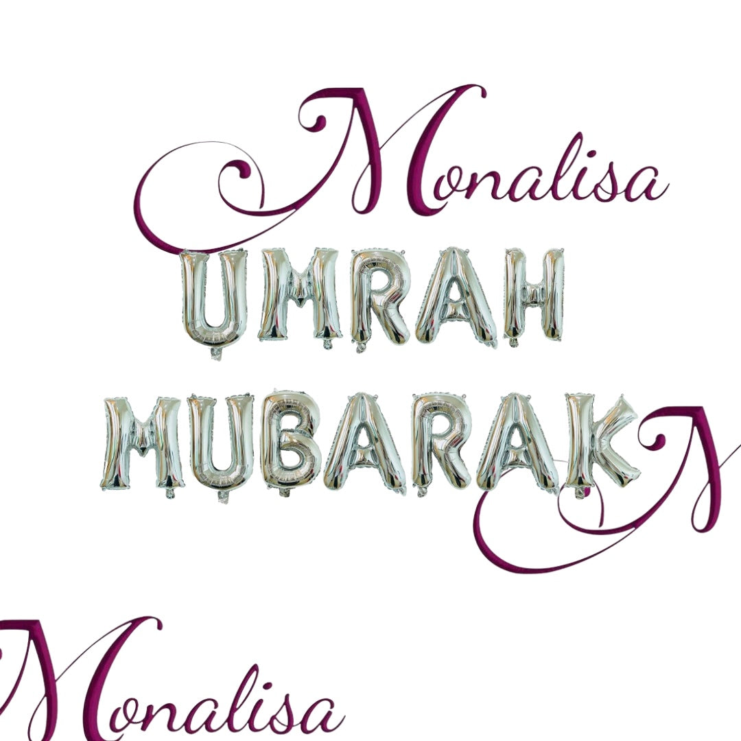 Umrah Mubarak Letter Balloons – Monalisa Ottawa Inc
